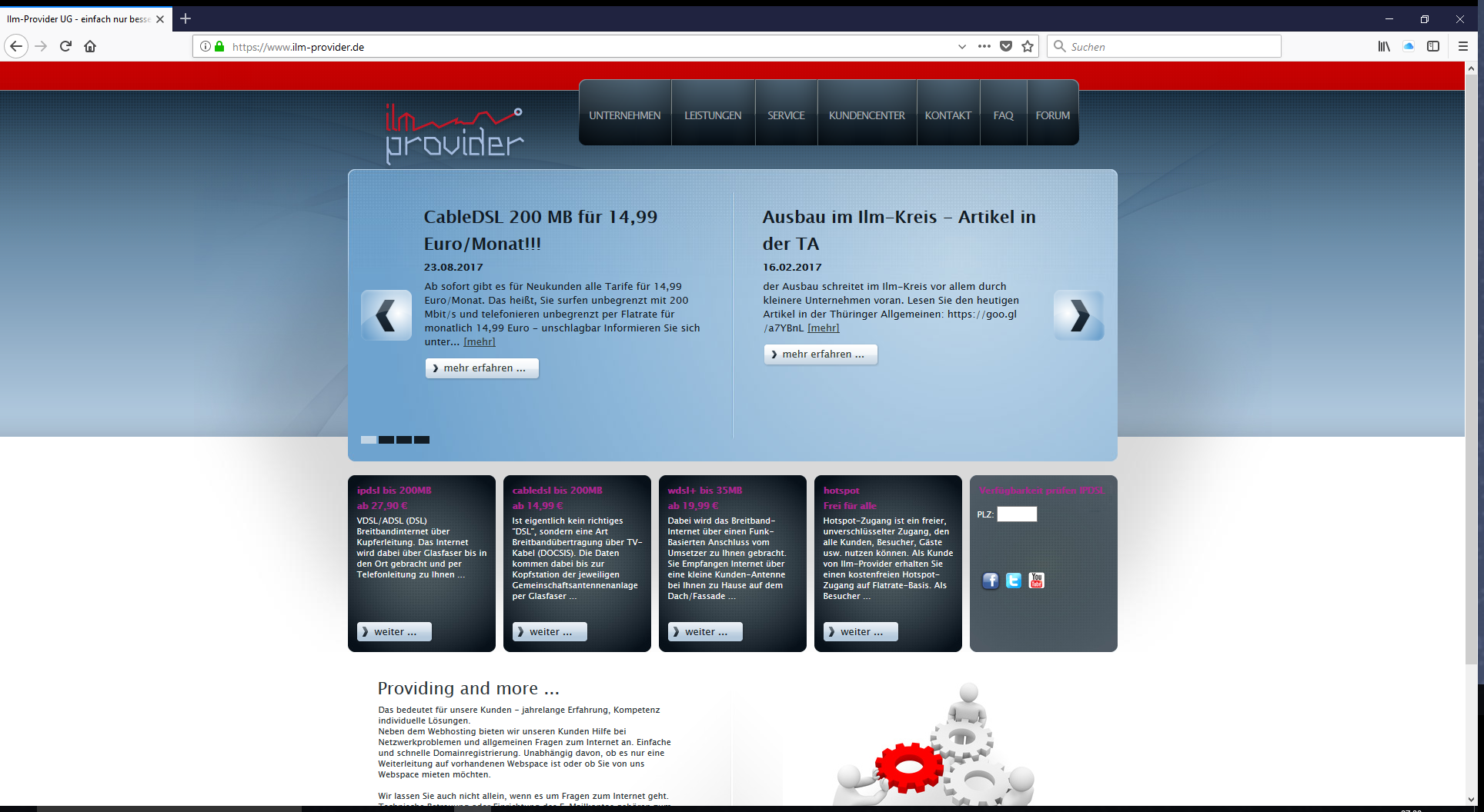 be-webspace.DE - Projekt: Ilm Provider